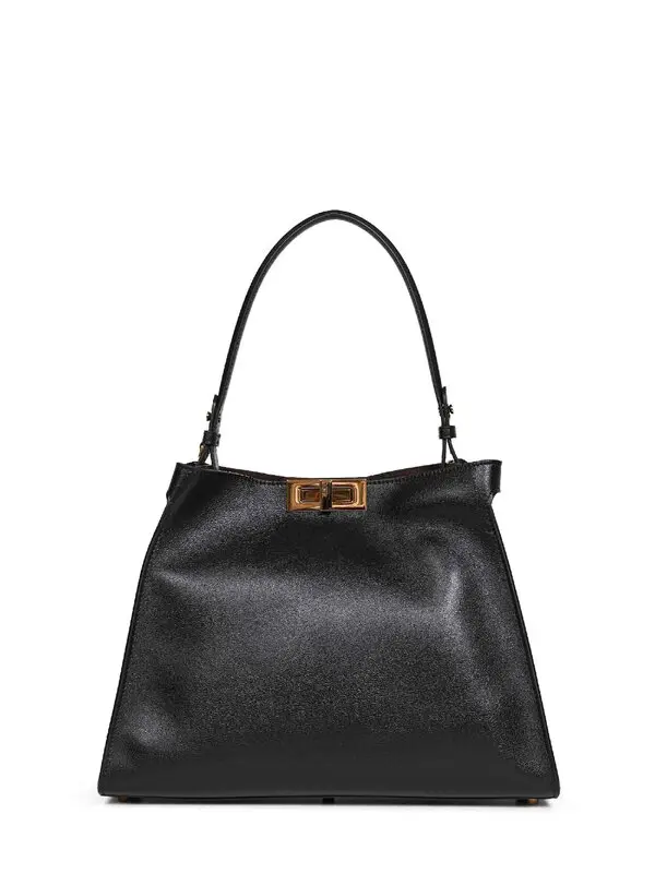 Fendi Black And Chocolate Way Medium Handbag