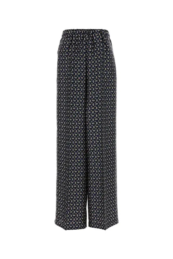 Max Mara Printed Silk Vischio Pants