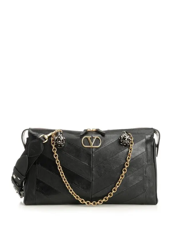 Valentino Garavani Medium Leather Bag With Panther Embellishment