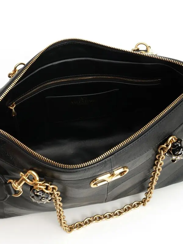 Valentino Garavani Medium Leather Bag With Panther Embellishment