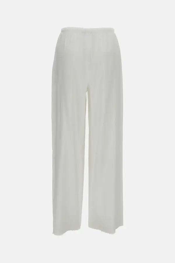 Max Mara Wide-leg Linen-blend Trousers - Multicolor