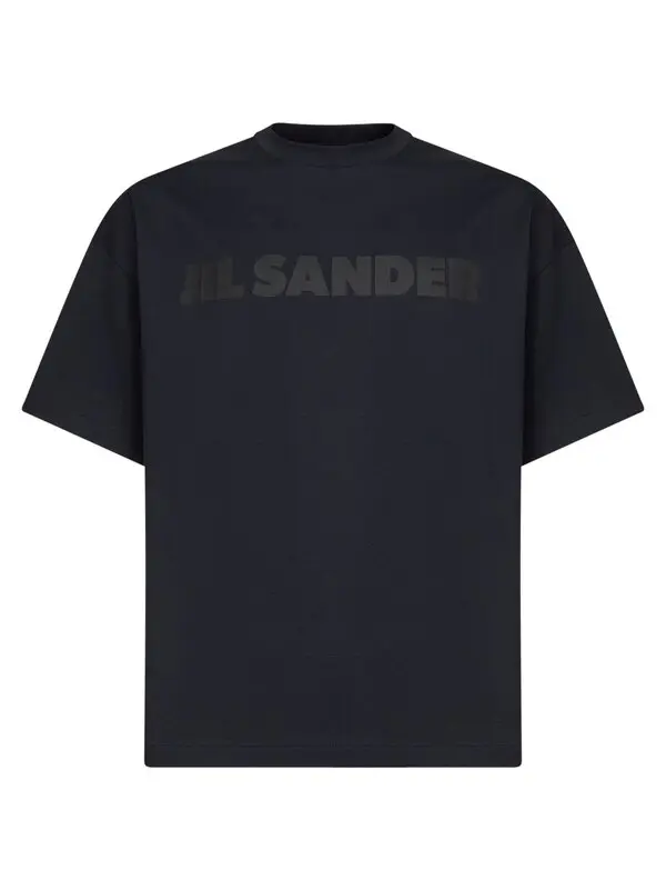 JIL SANDER Blue Lightweight Cotton Jersey Logo T-shirt - Multicolor