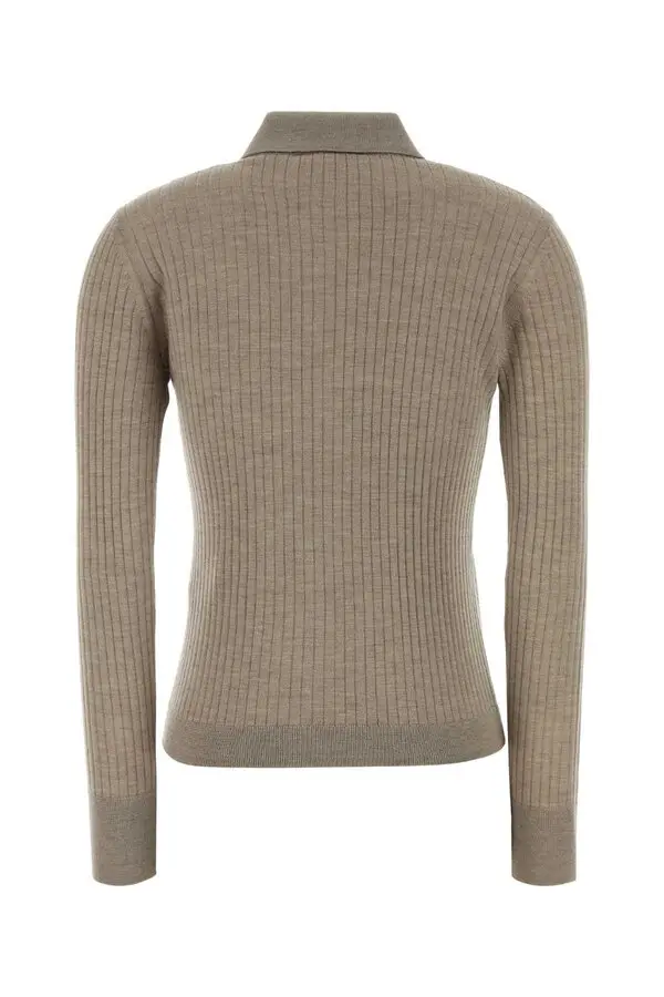 Max Mara Dove Grey Cashmere Blend Gitano Polo Shirt - Gray