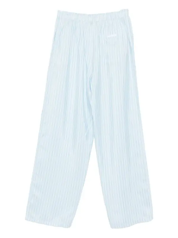 Prada Cotton Blend Striped Trousers