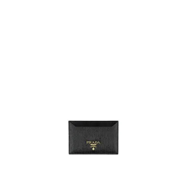 Prada Leather Logo Wallet - Black