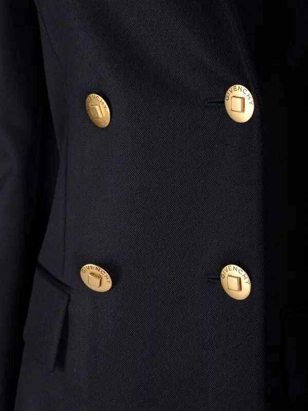 Givenchy Double-breasted Blazer With Gold Buttons - Blue
