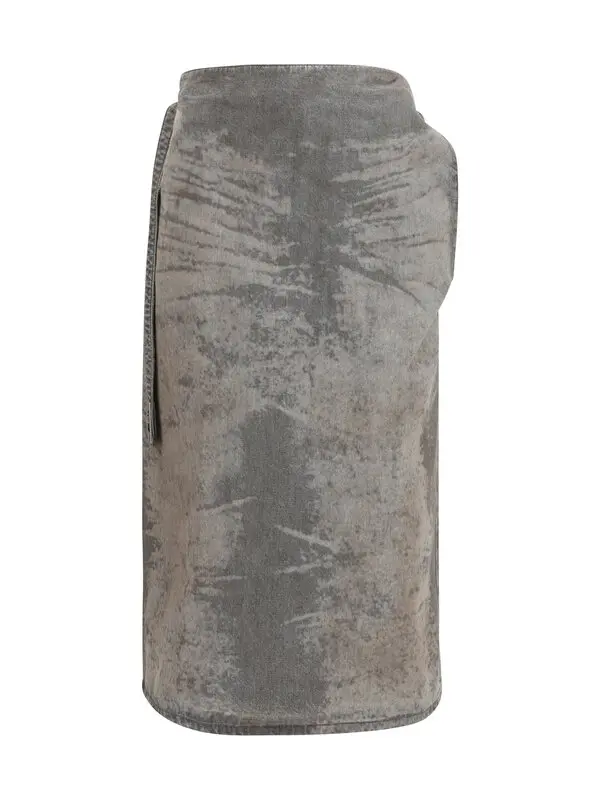 DIESEL® De-morika-fsi Flared Midi Skirt - Gray