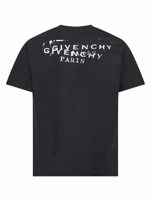 Givenchy Black Stamp Print T-shirt - Multicolor
