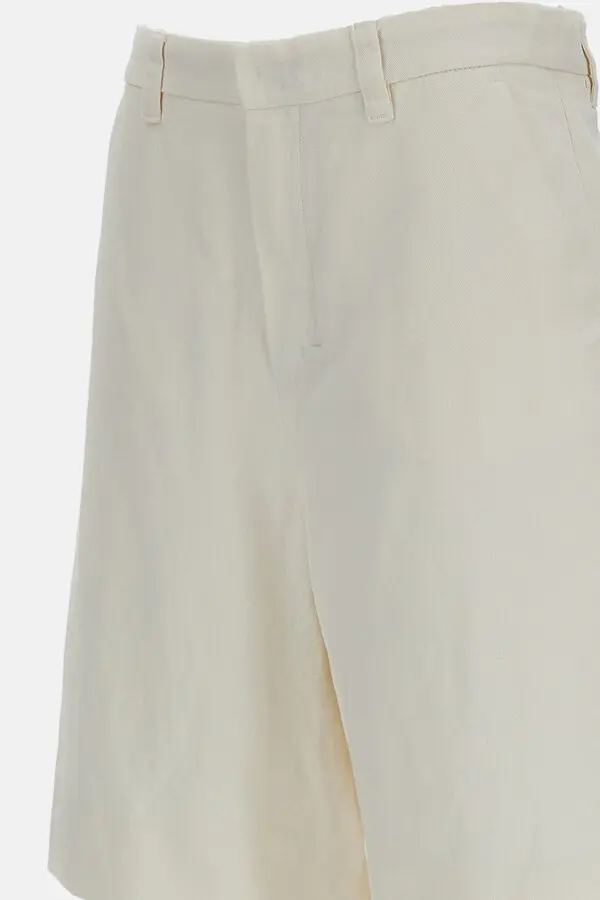 Max Mara Cotton Linen Blend Bermuda Shorts - Multicolor