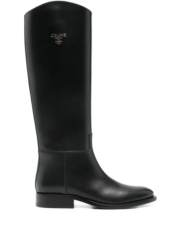Celine Anais Leather Riding Boots