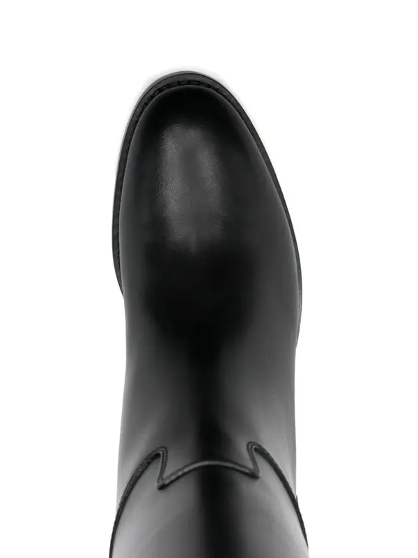 Celine Anais Leather Riding Boots