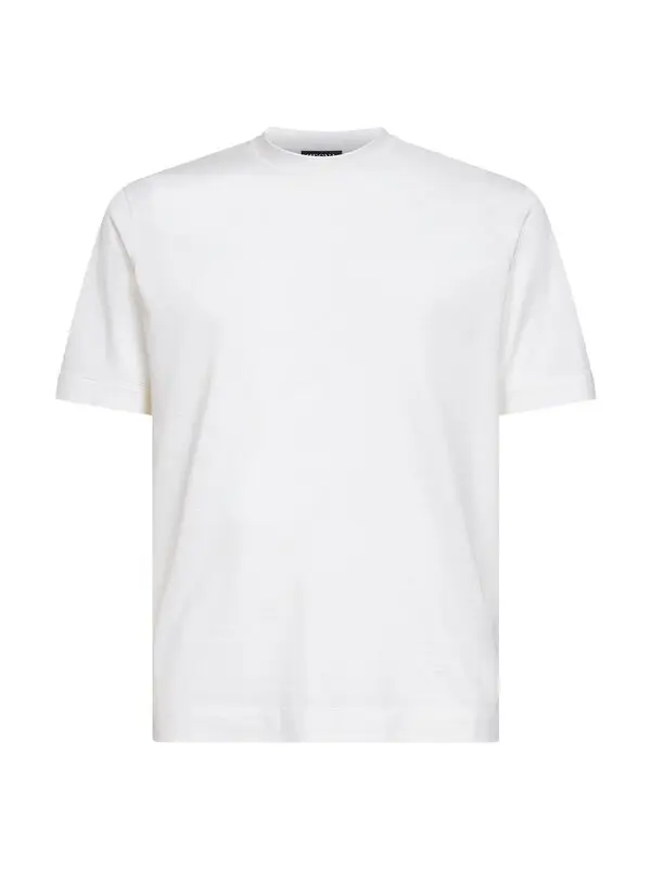 Zegna White Cotton And Silk Leggerissimo T-shirt