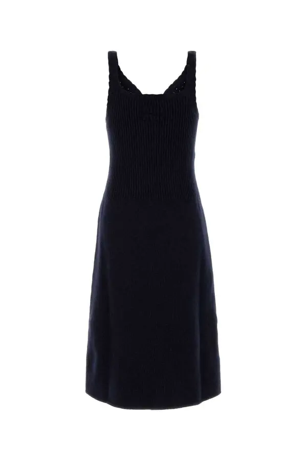 Miu Miu Navy Wool Knit Dress