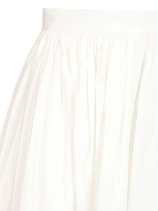 SELF-PORTRAIT Cotton Poplin Midi Skirt
