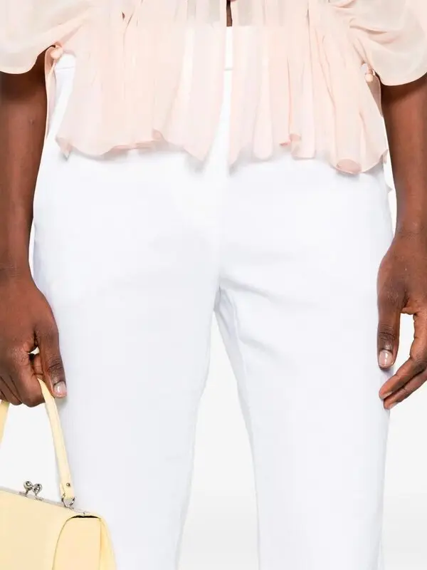 Max Mara Cotton Tailored Wide Leg Trousers