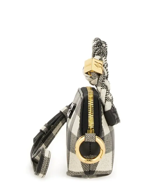 GANNI Bou Nano Vichy Bag - Black