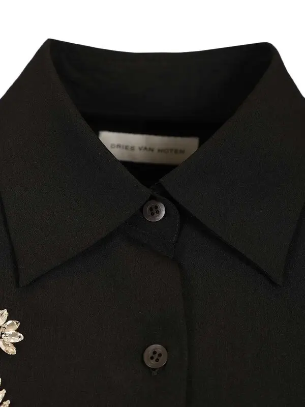 Dries Van Noten Oversized Crystal Embellished Shirt