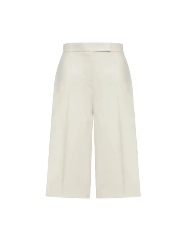 Max Mara Linen Cropped Wide Leg Pants