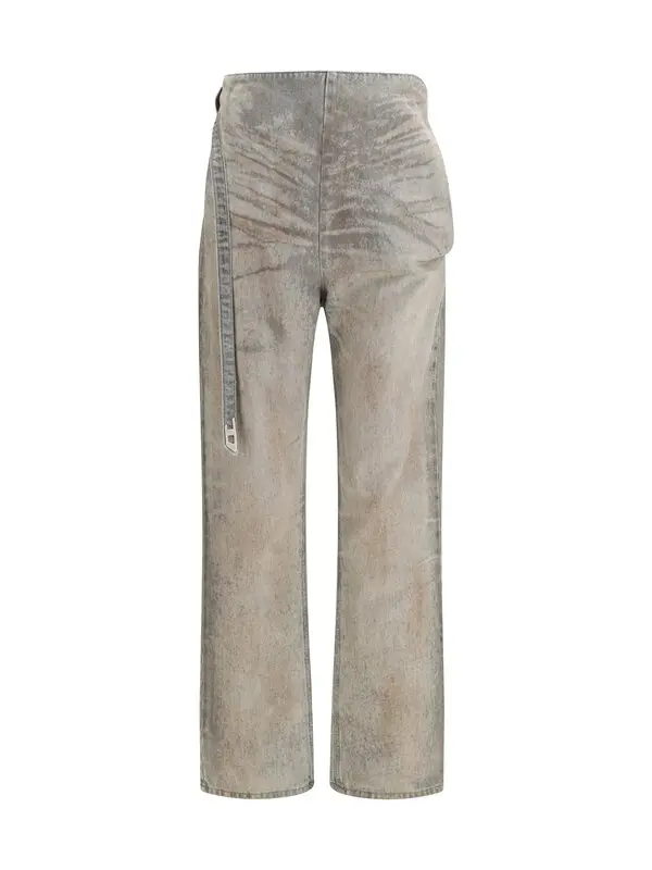 DIESEL® Slim Fit Jeans With Double Layer Detailing - Gray
