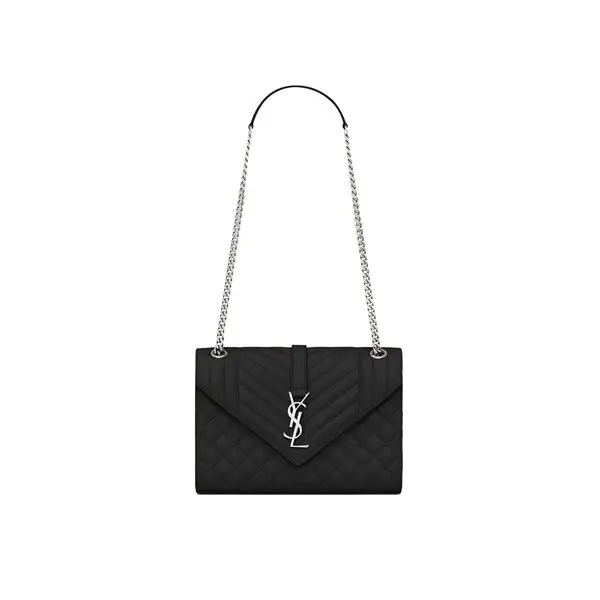 Saint Laurent Envelope Medium Bag - Black
