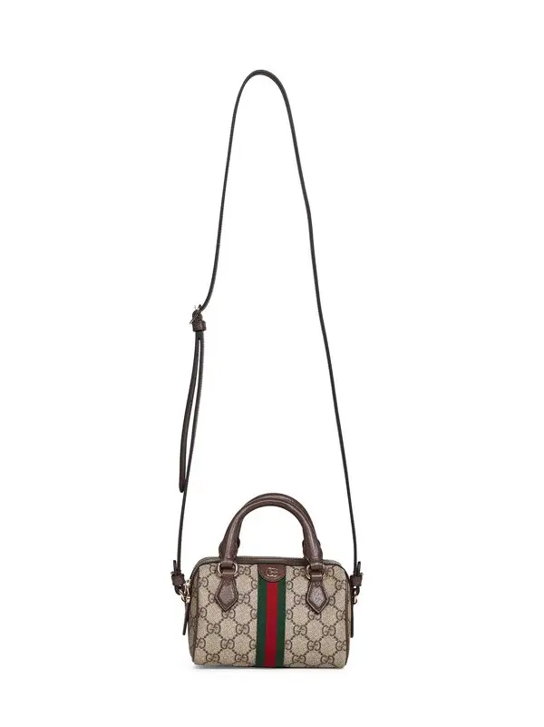 Gucci Ophidia Mini Boston Bag In Monogram Canvas