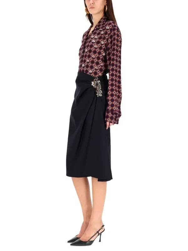 Dries Van Noten Sovora" Midi Skirt
