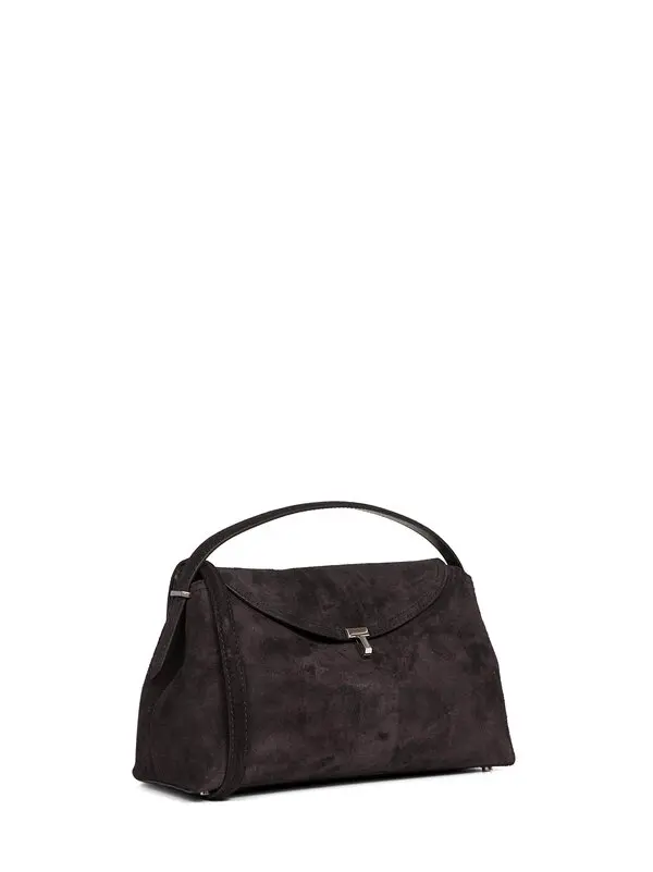 TOTEME Espresso T-lock Suede Top Handle Bag - Multicolor