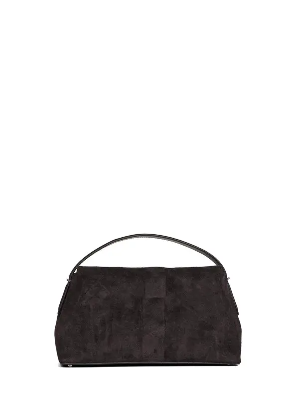 TOTEME Espresso T-lock Suede Top Handle Bag - Multicolor