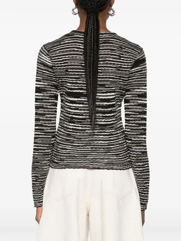 Missoni Wool Blend Horizontal Stripe Crewneck Sweater