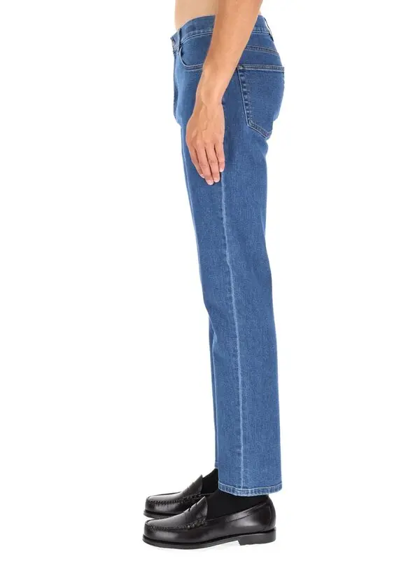 Zegna Jeans Roccia, Slim Fit, Cotton Blend - Blue
