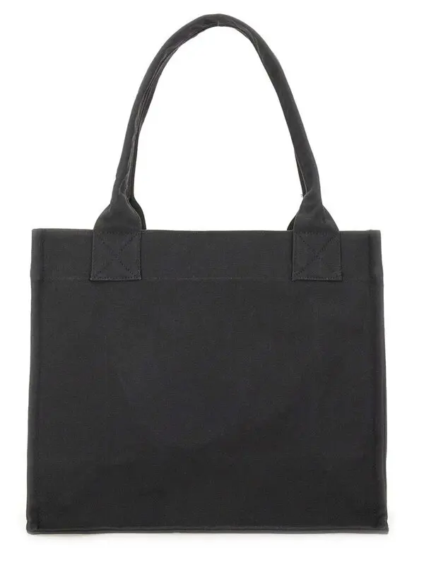 GANNI Large Tote Bag With Logo - Multicolor