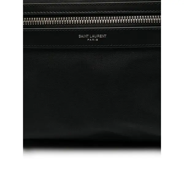 Saint Laurent Leather Trimmed Backpack - Black