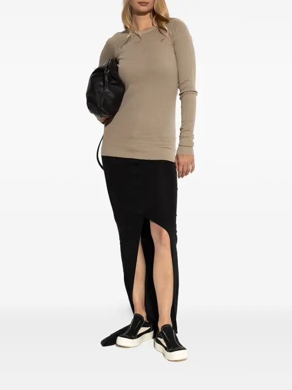 Rick Owens Cotton Long Sleeve Crew Neck T-shirt