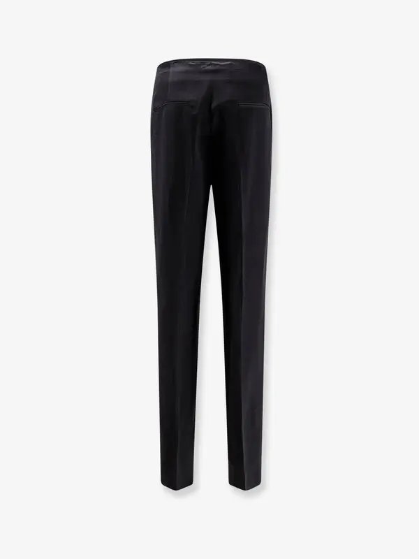 TOTEME Viscose And Linen Trousers - Black