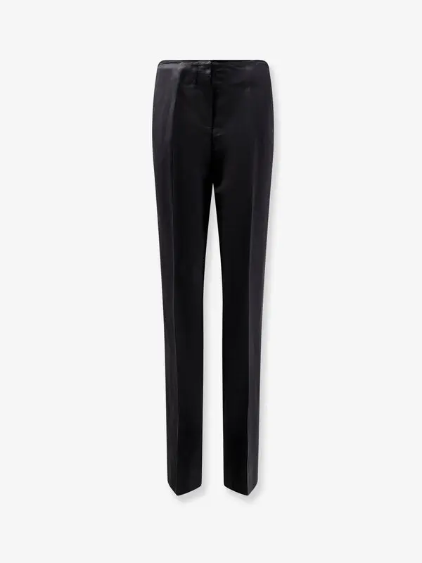 TOTEME Viscose And Linen Trousers - Black