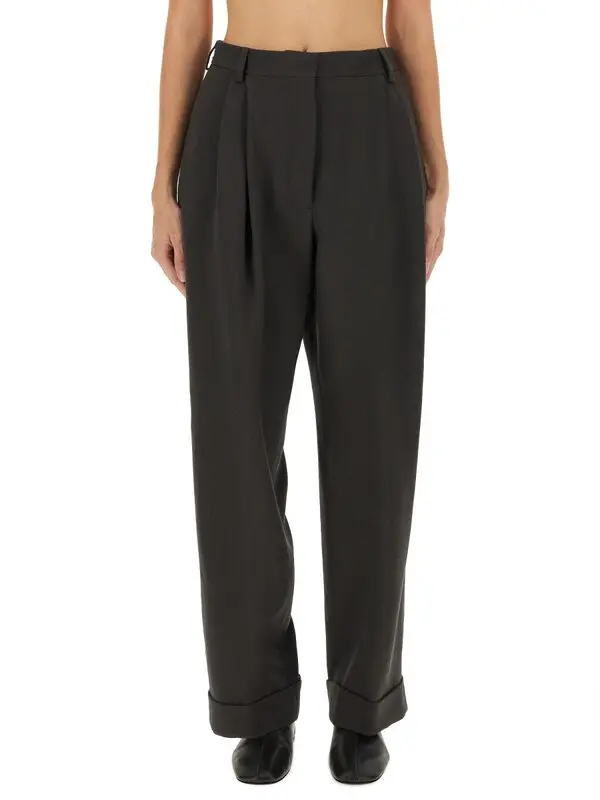 Dries Van Noten Partan Wool Trousers - Gray