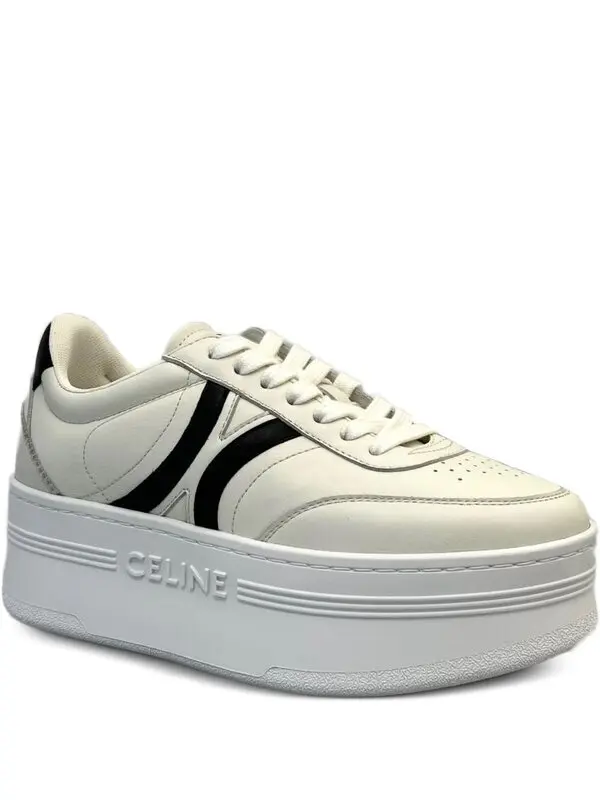 Celine Block Leather Platform Sneakers - Multicolor