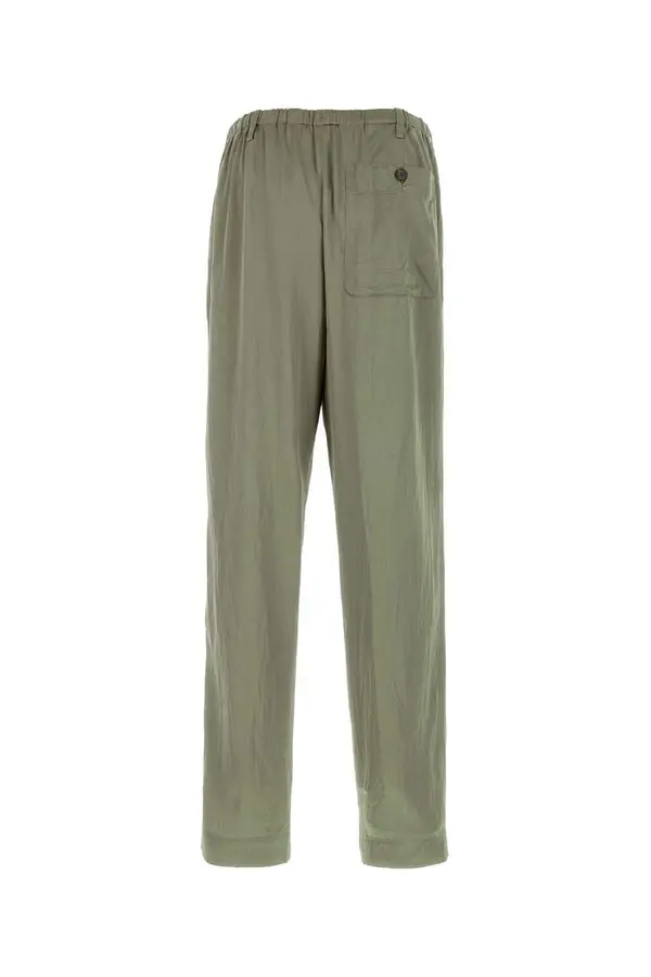 Dries Van Noten Sage Satin Penny Pant - Green
