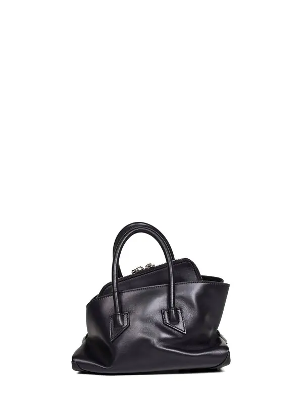 Attico Black Croco-printed Leather Mini Top Handle Bag - Multicolor