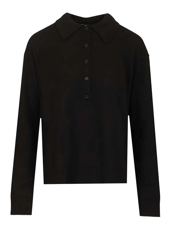 Max Mara Frisia Wool Polo Shirt - Black