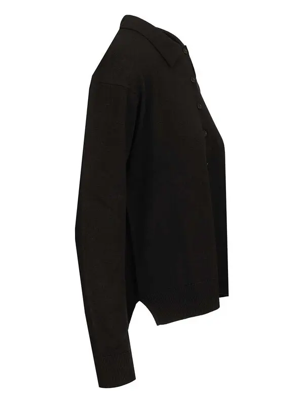 Max Mara Frisia Wool Polo Shirt - Black