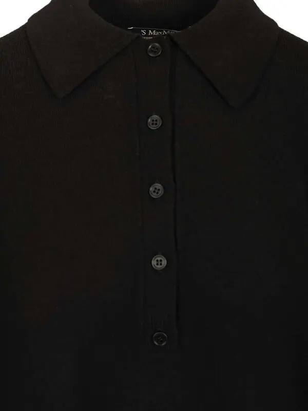Max Mara Frisia Wool Polo Shirt - Black