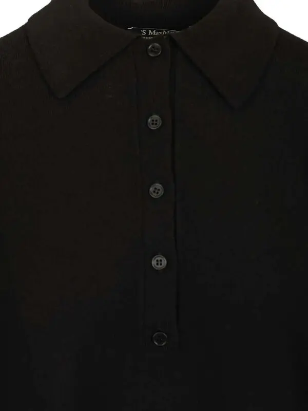 Max Mara Frisia Wool Polo Shirt - Black