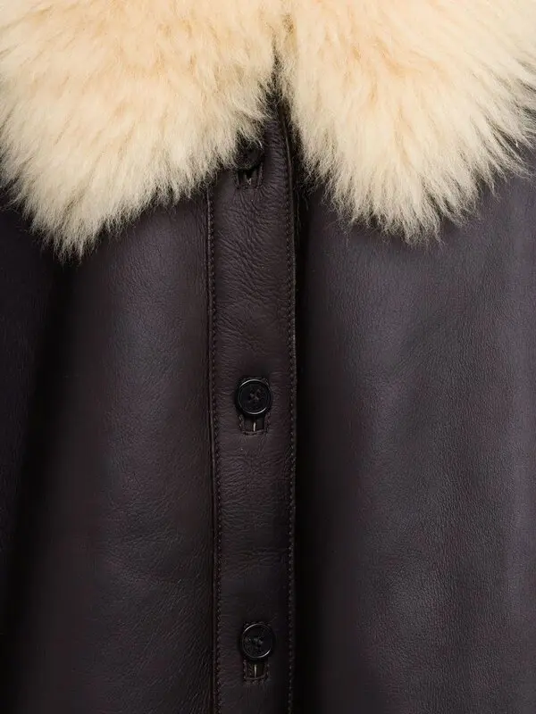 Acne Studios Leather Shearling Jacket - Multicolor