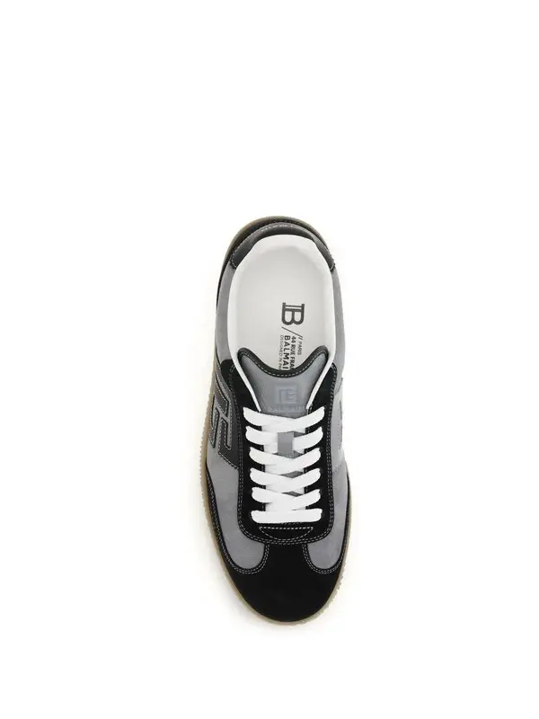 Balmain Suede Swan Sneakers - Gray