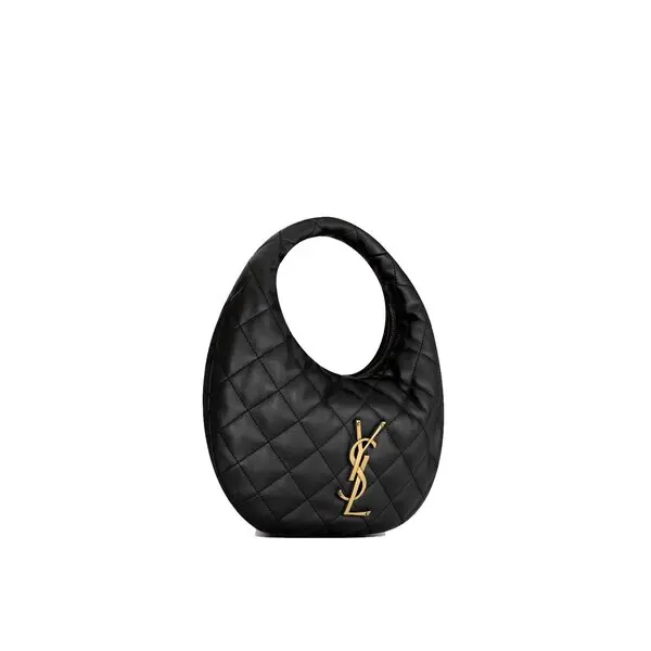 Saint Laurent Icarino Quilted Handbag - Black