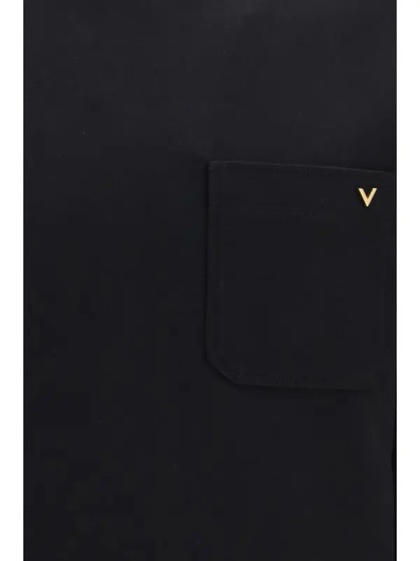 Valentino Garavani Cotton Jersey Crewneck Sweatshirt With Vlogo Detail - Black