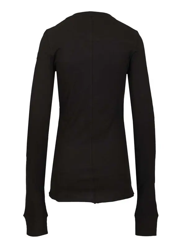 Moncler Girder" Long Sleeve Cotton T-shirt - Black