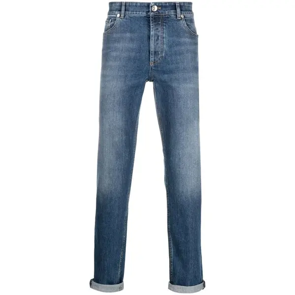 Brunello Cucinelli Slim-fit Denim Jeans - Blue
