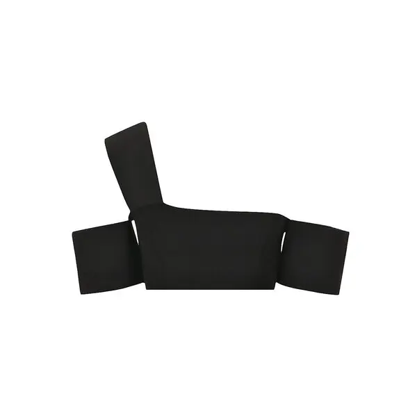 Alexander McQueen Off Shoulder Bandage Top - Black